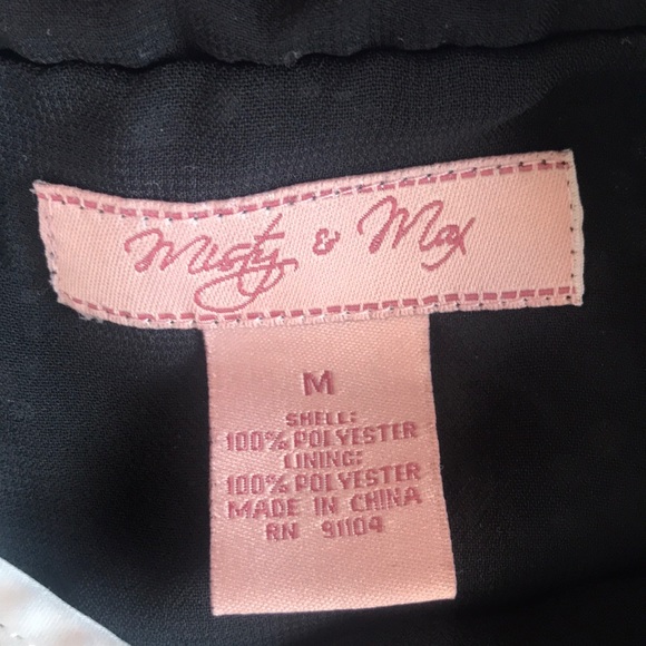 Misty & Max | Tops | Misty Max Blouse Top Black White Top W | Poshmark